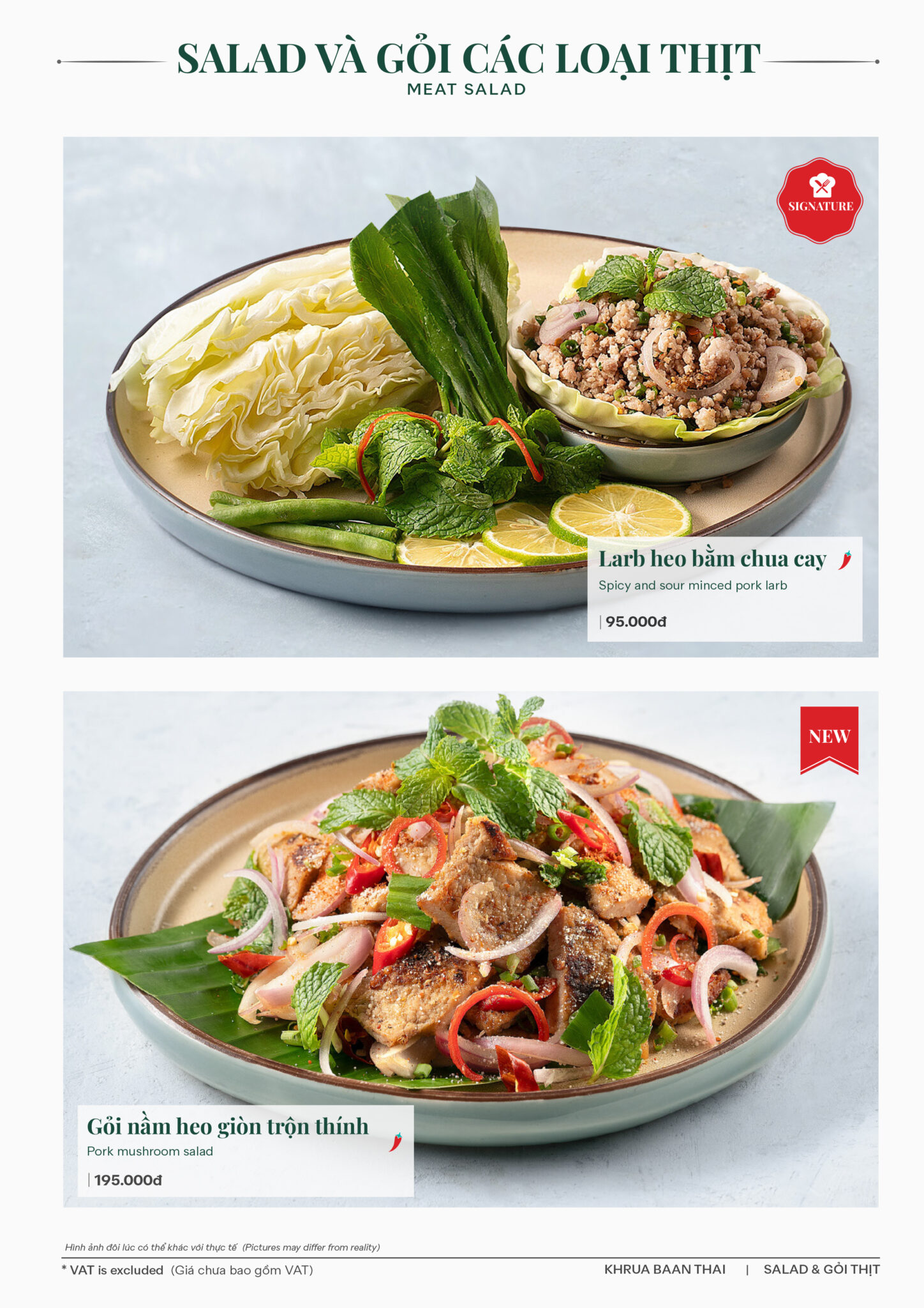 Thực Đơn - KHRUA BAAN THAI